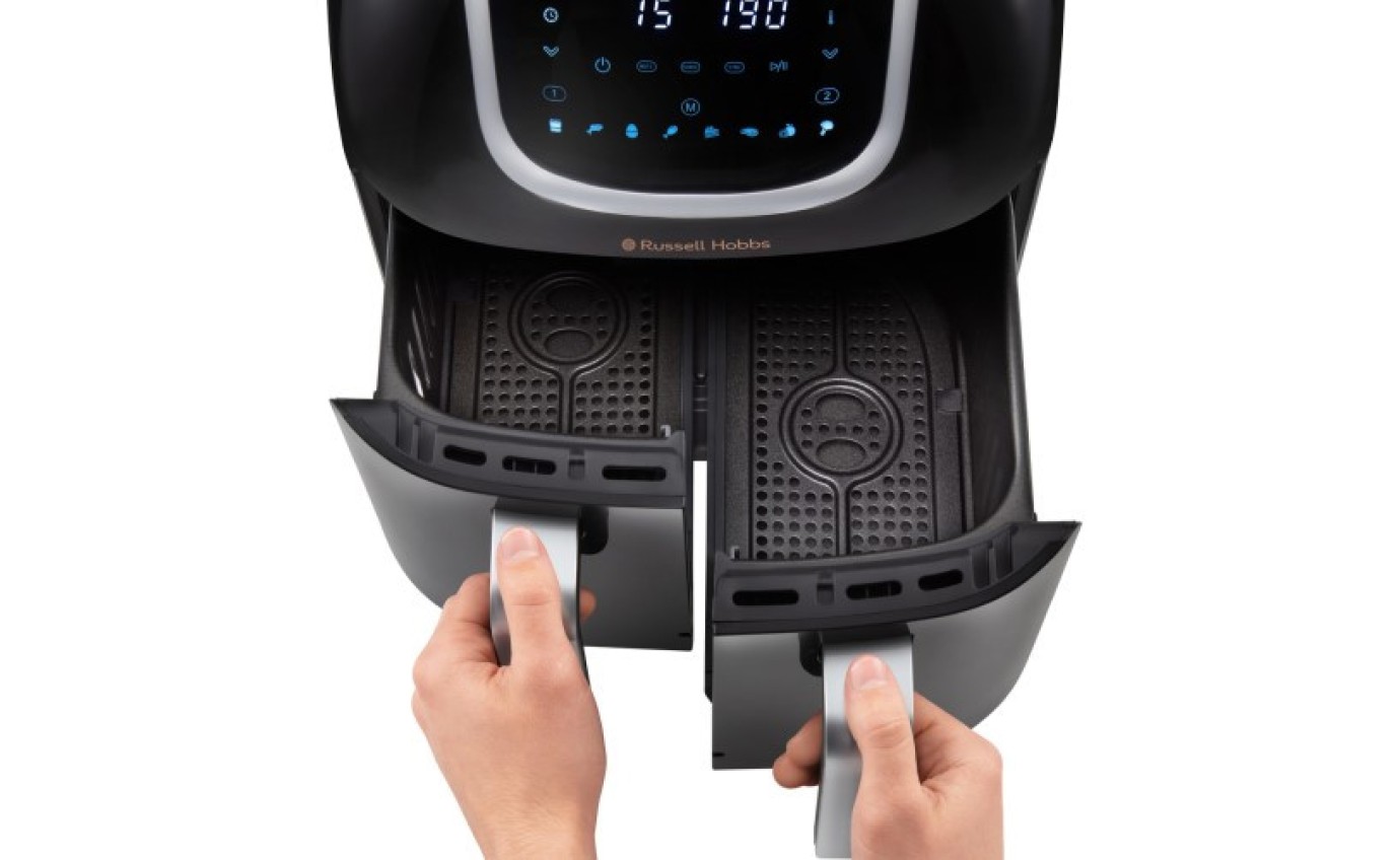 Russell Hobbs Satisfry Snappi Dual Basket Air Fryer RHAF2729S | Retravision