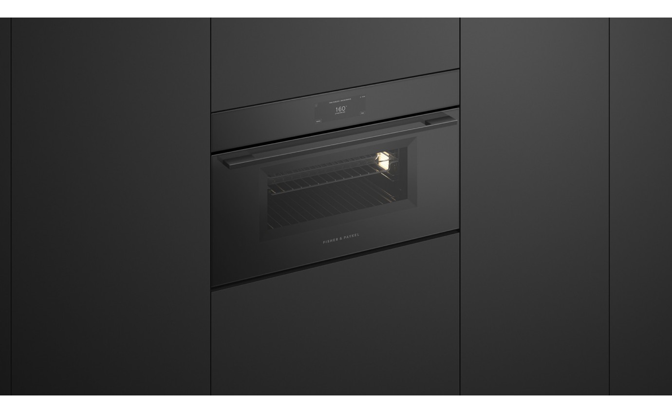 Fisher & Paykel 76cm Series 9 Combi-Microwave Oven (Black Glass ...