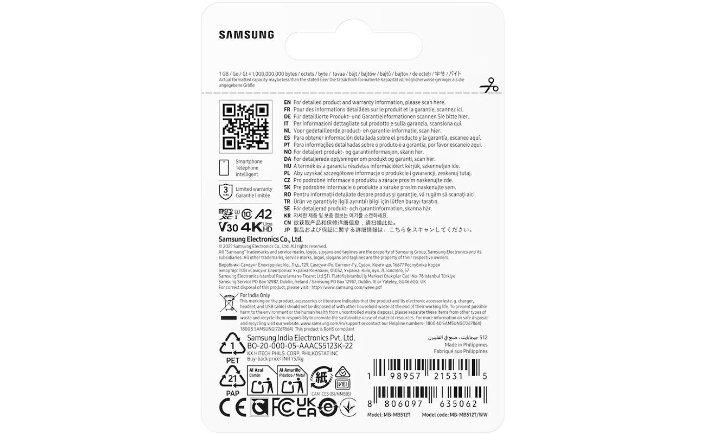 Samsung 512GB T7 microSD Card MBMB512TWW / MB-MB512T/WW | Retravision