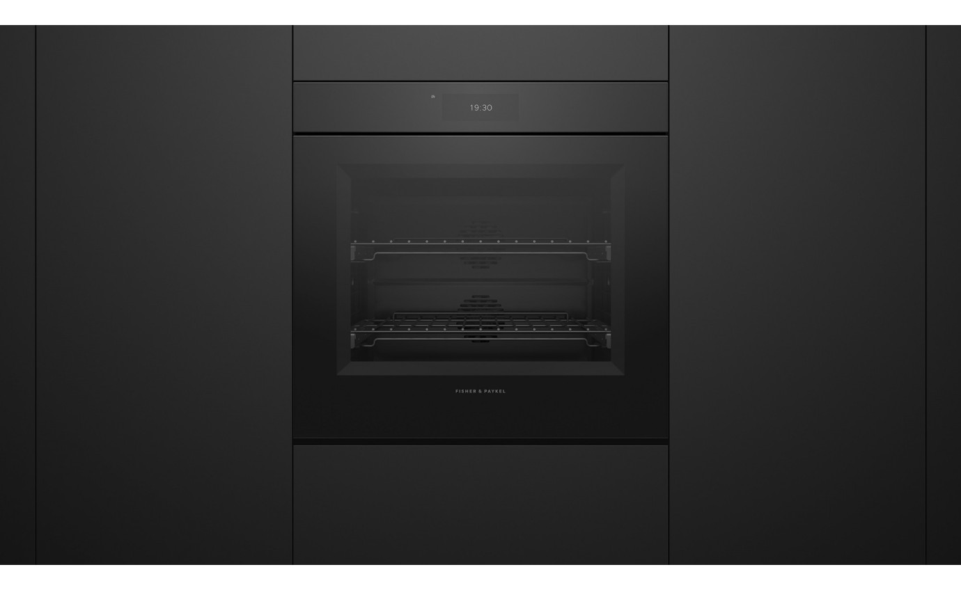 Fisher & Paykel 76cm Series 9 Minimal Pyrolytic Oven (Black Glass ...