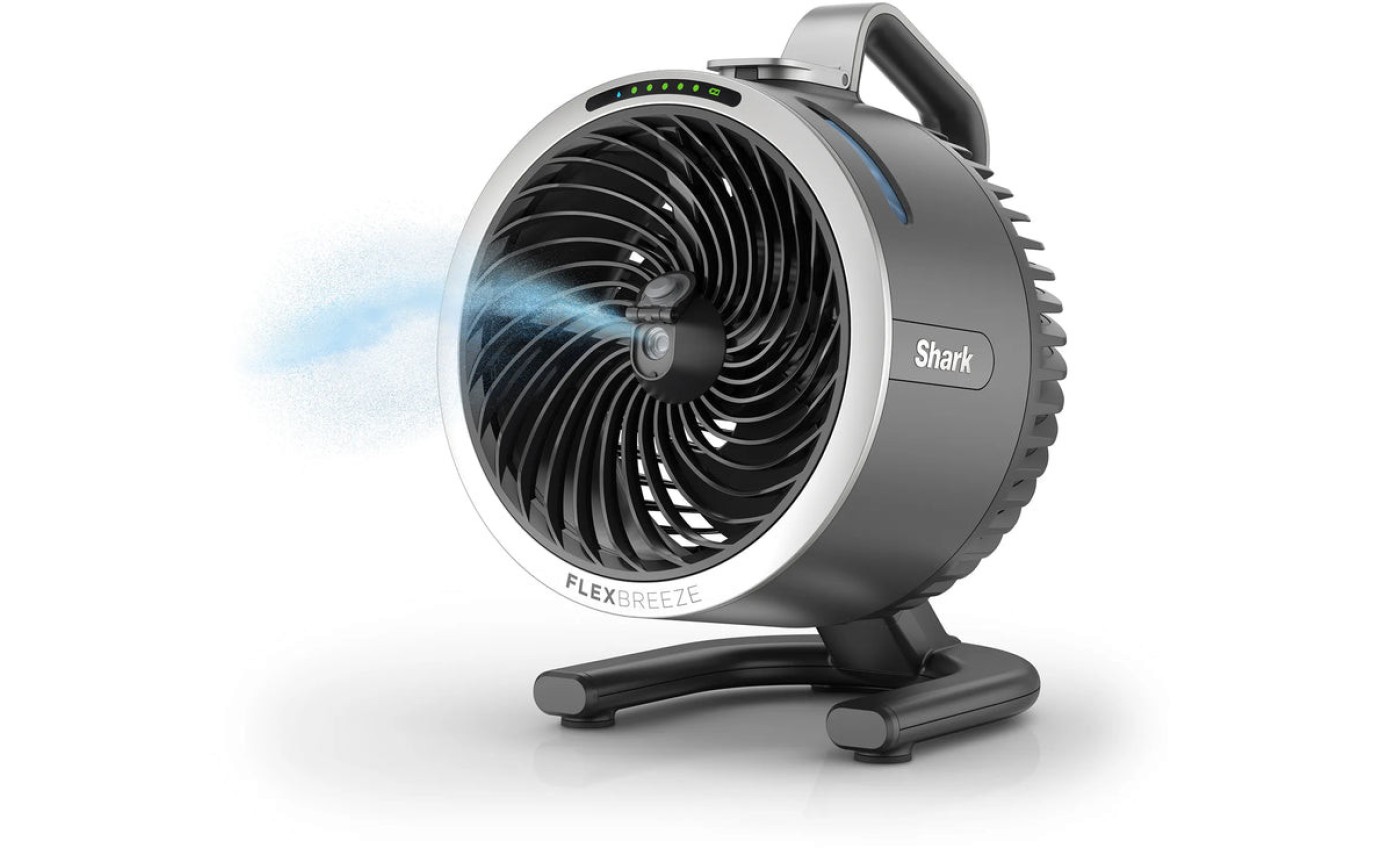 Shark FlexBreeze HydroGo Misting Portable Fan (Charcoal) FA052Q ...