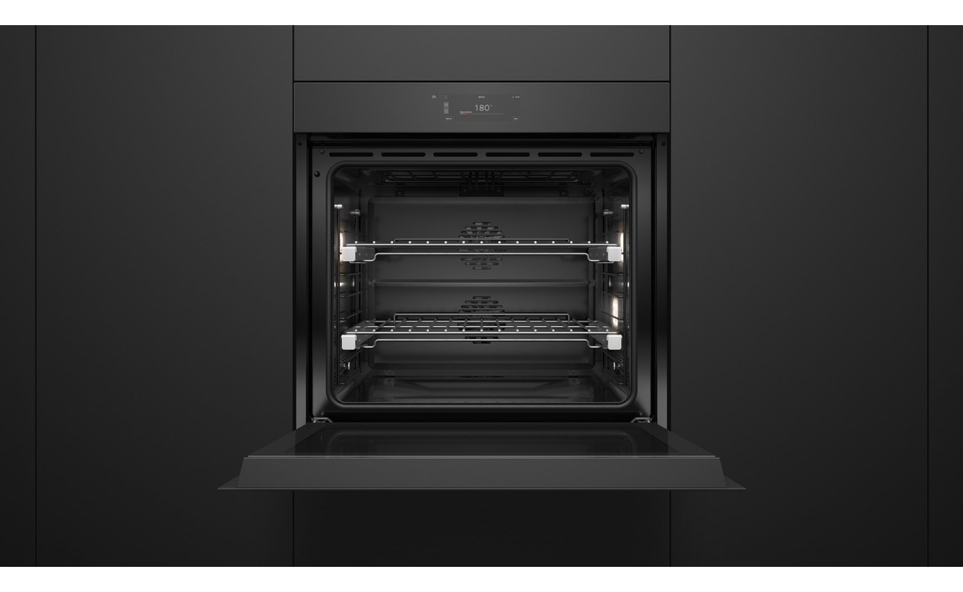 Fisher & Paykel 76cm Series 9 Minimal Pyrolytic Oven (Black Glass ...