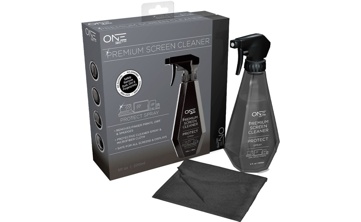 One Products 200ml Premium TV Screen Clean Spray Bottle & Cloth OSSC001 ...