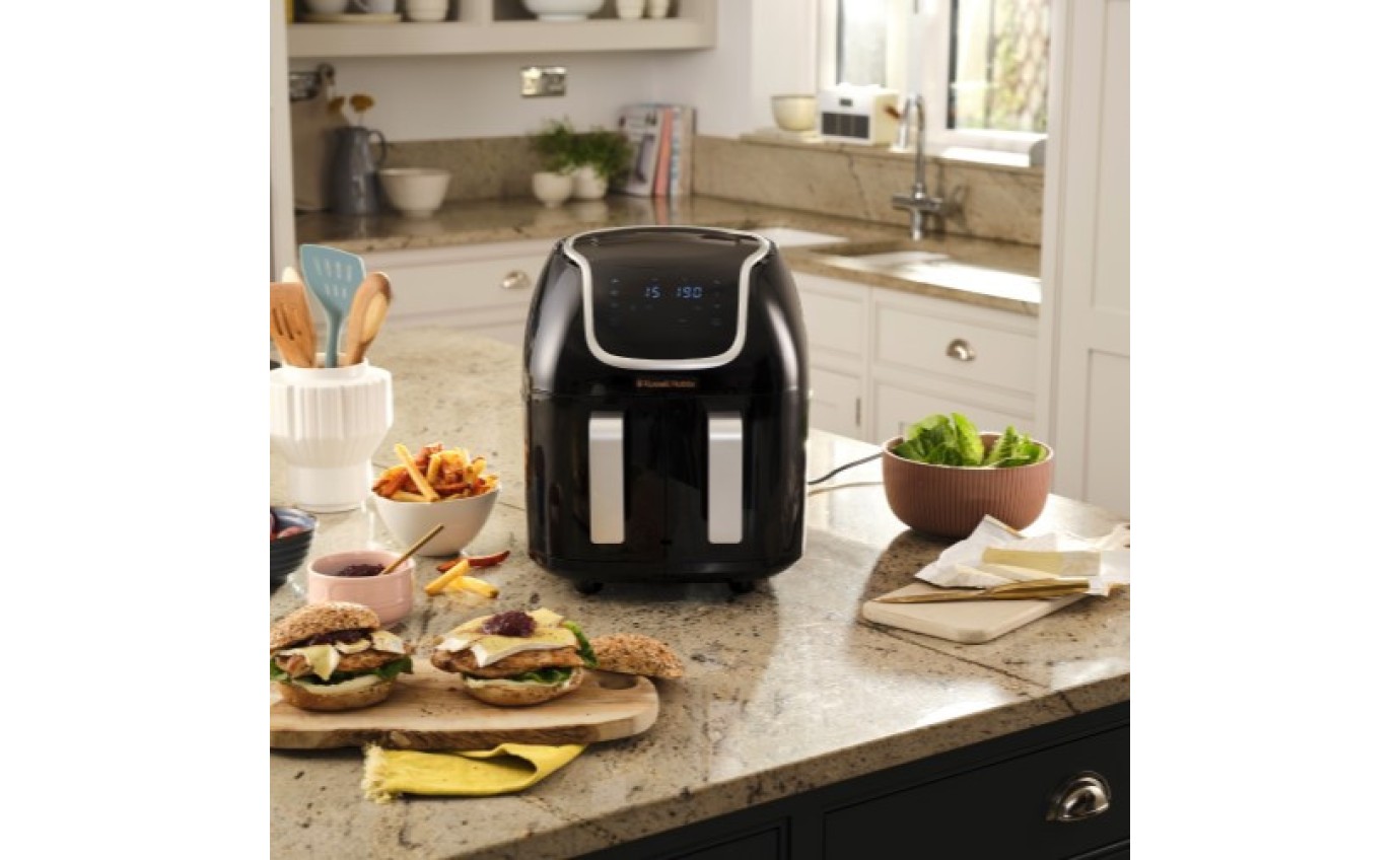 Russell Hobbs Satisfry Snappi Dual Basket Air Fryer RHAF2729S | Retravision